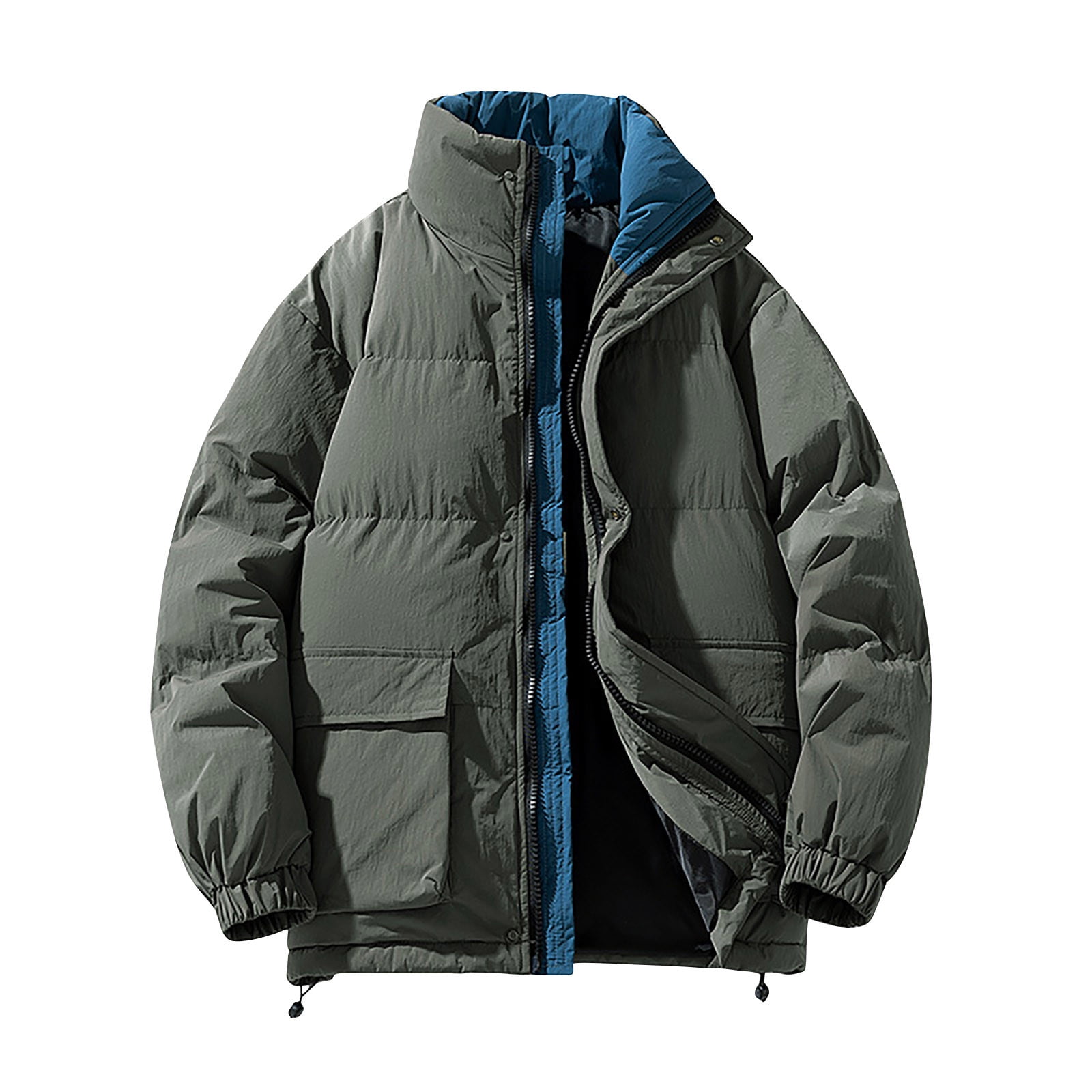 Click here for Unbranded Mens Color Block Parka With Zipper Pocke... prices