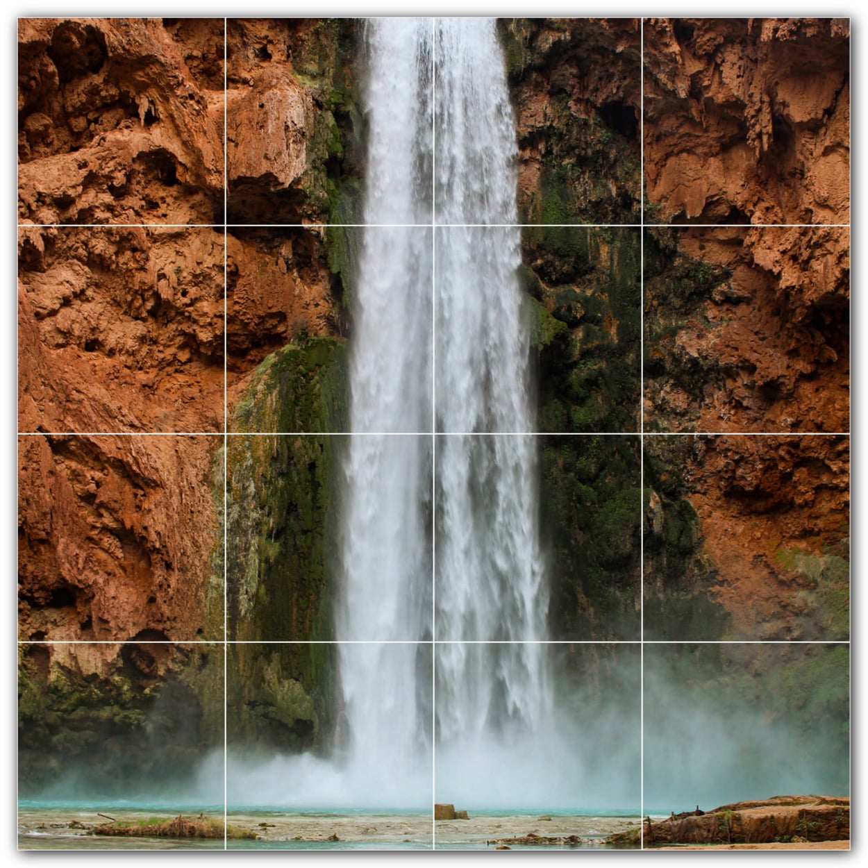 Picture-Tiles.com: Waterfalls Ceramic Tile Wall Mural WAL501104-44L. 32 ...
