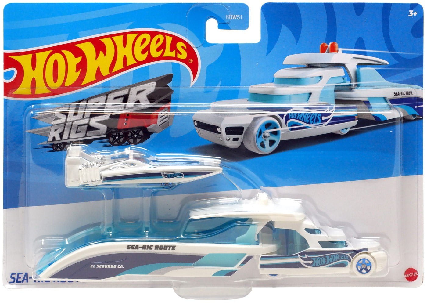Hot Wheels Super Rigs Sea-Nic Route Diecast Car - Walmart.com