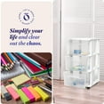 Homz Clear Plastic 3 Drawer Medium Home Storage Tower w/Wheels (2 Pack ...