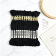 PALINO Black Embroidery Floss, 24 Skeins Embroidery Thread Friendship ...