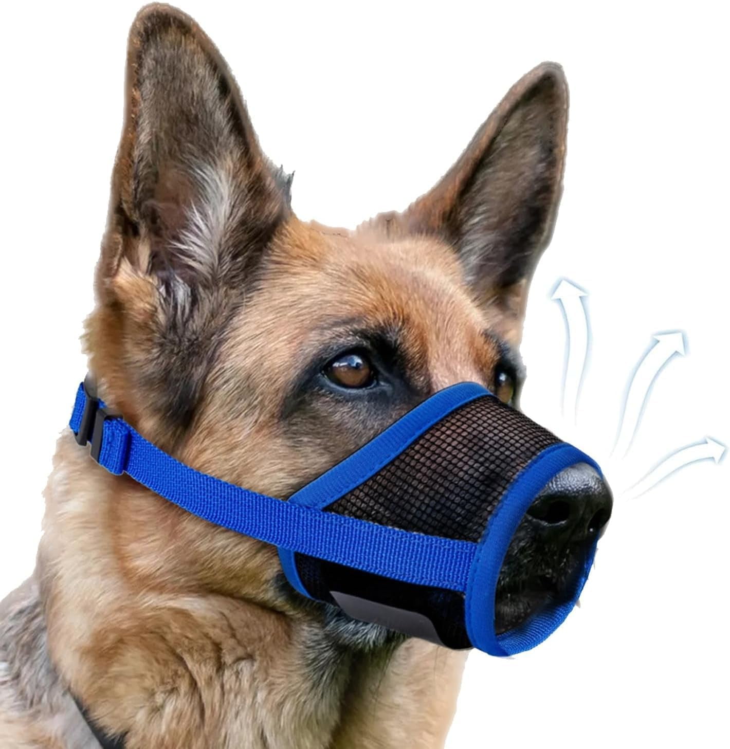 HeeHom Soft Air Mesh Dog Muzzle for Biting & Barking - Adjustable ...