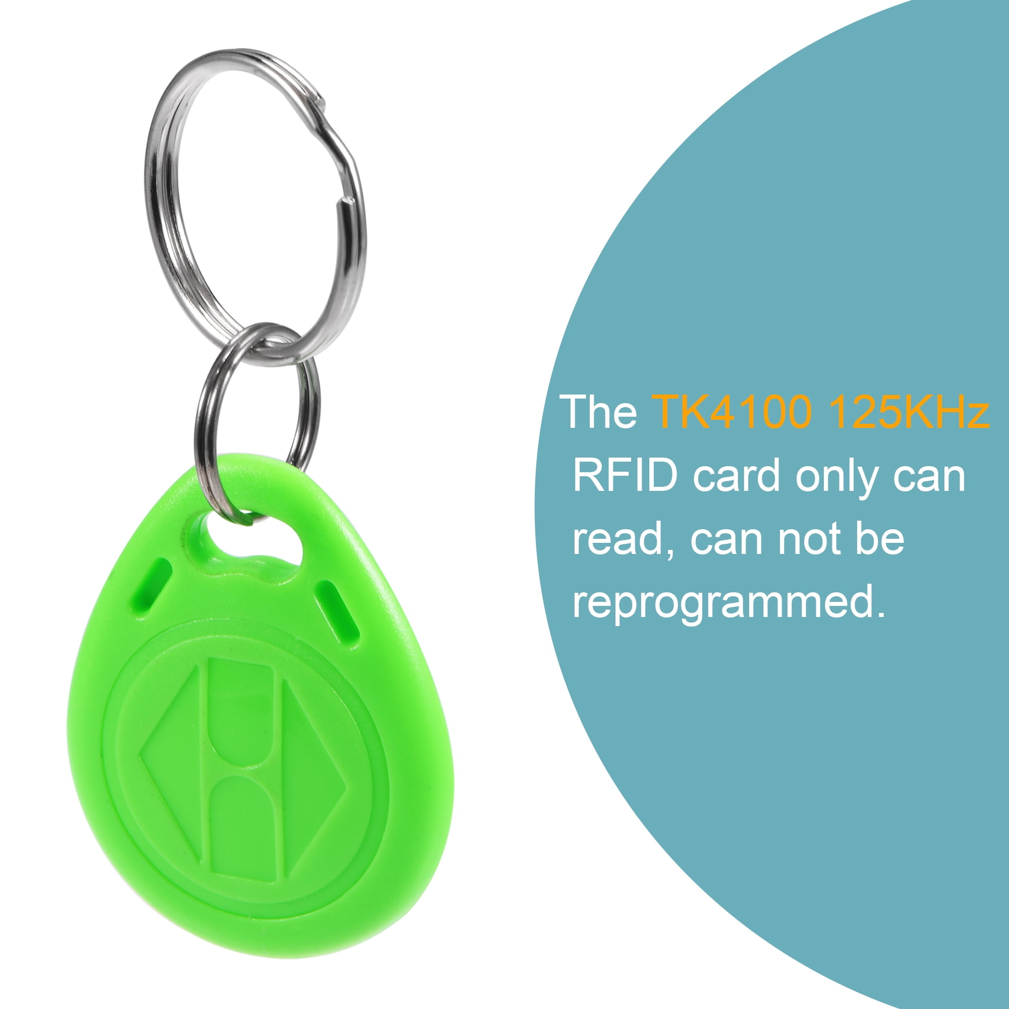 Green Pack of 10 sourcing map ID Card Key Fobs RFID Proximity 125KHz ...