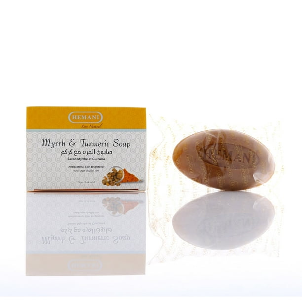 HEMANI Turmeric & Myrrh Soap - Bar Soap - All Skin Types - 75g (2.65 oz ...