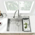33 inch Drop-in Kitchen Sink, Handmade Drop In Workstation Sink ...