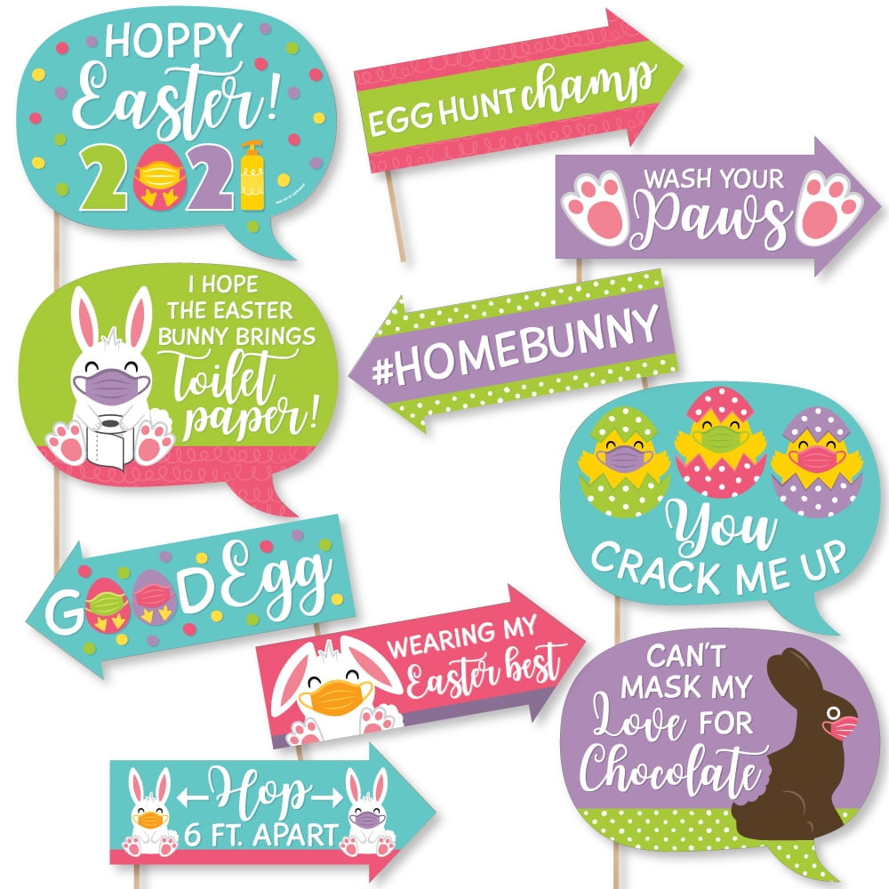 Funny Quarantine Easter Party Photo Booth Props Kit Australia | Ubuy