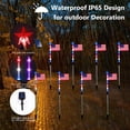 8 Piece American Flag Solar Light Set with Timer Red White and Blue ...