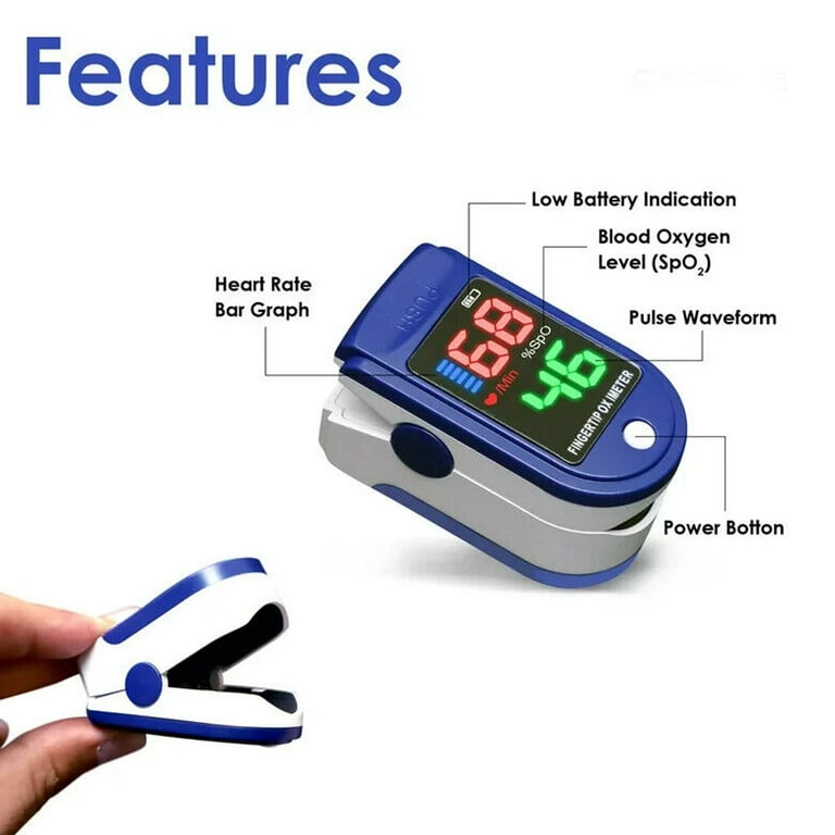 LED Display Oximeter Fingertip Pulse Oximeter - Blood Oxygen Monitor ...