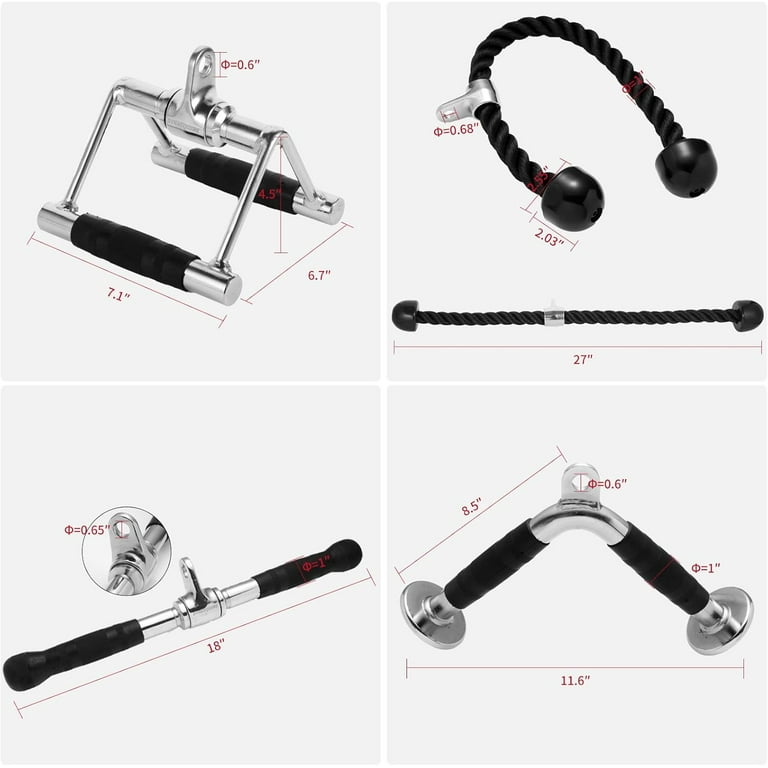 Cable Machine Accessories Flex Bar DYNASQUARE Tricep Press Down Cable ...