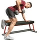 Sunny Health & Fitness Power Zone Strength Flat Bench for Press ...