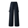 Favoffer Women's Work Pants Petite Straight Leg Full Length Side ...