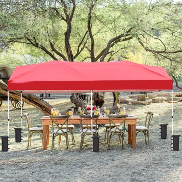 Topbuy 7x7 FT Pop-up Canopy Portable Outdoor Offset Tent w/Carry Bag ...