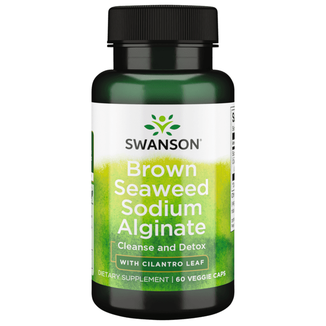 Swanson Brown Seaweed Sodium Alginate with Cilantro Leaf 60 Veg Caps ...