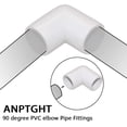 1-1/4“ Tee PVC Fitting 3 Way Elbow Connector, Furniture Grade 90 Degree ...