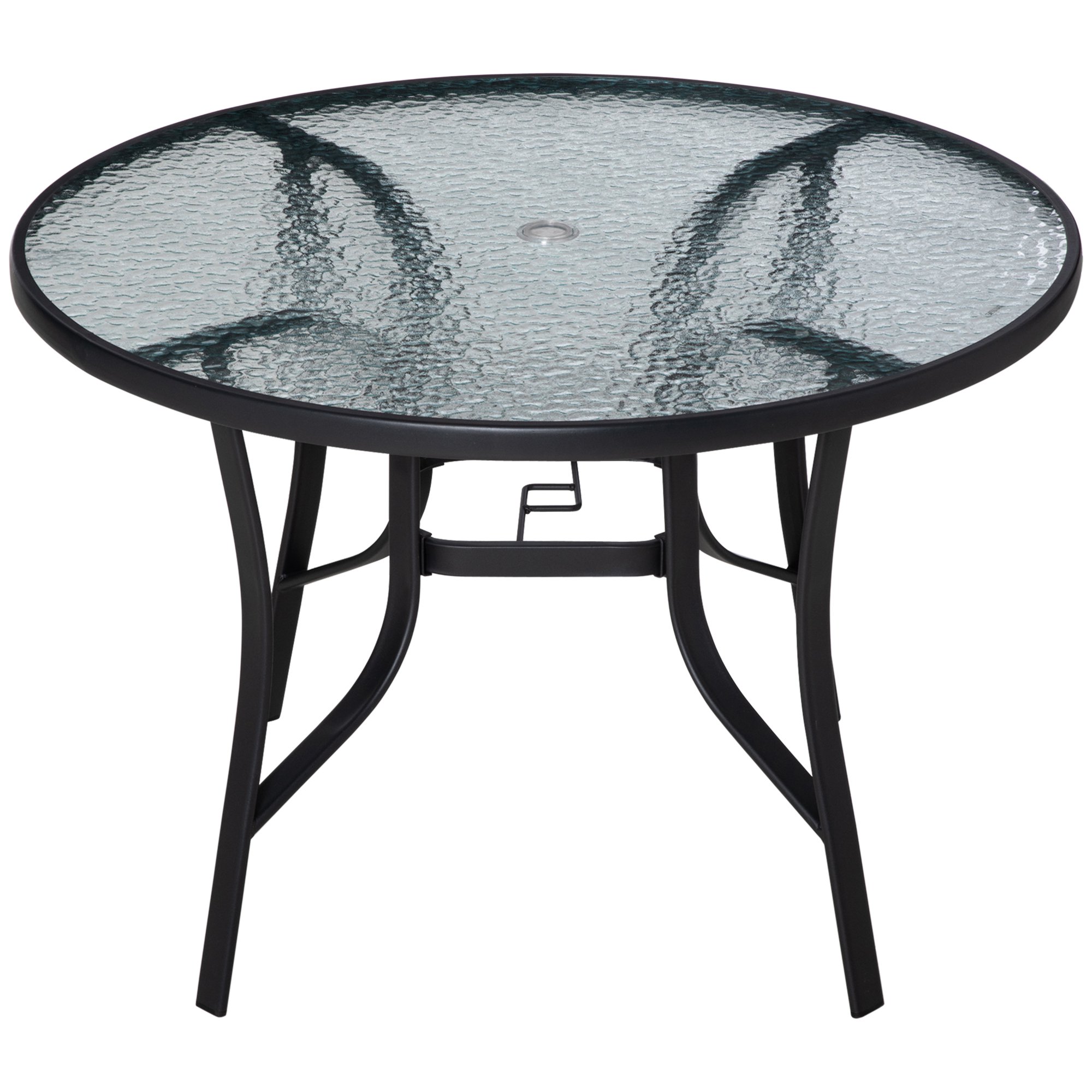 Click here for Outsunny 42-Inch Round Steel Outdoor Dining Table... prices