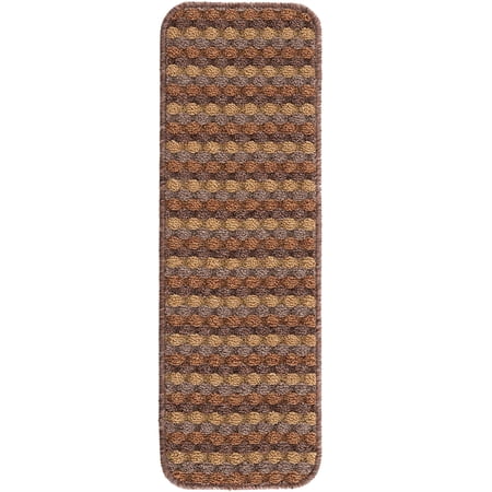 Waffle Pattern Multi Color Indoor Carpet Stair Treads 8"x26" Set of 7 ...