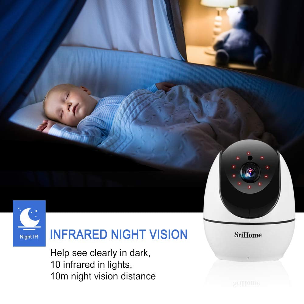 1080P WiFi IP Camera Baby Monitor with HD Night Vision, Motion ...
