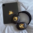 9Pcs Nickel Self-adhesive Picture Stickers Metal Decals Golden Mixed ...