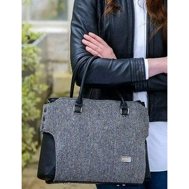 Mucros Weavers Ladies Emily Bag- Gray Herringbone - Walmart.com