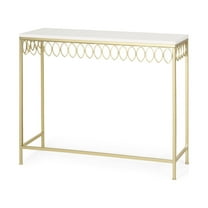 Mainstays Contemporary Tempered Glass and Metal Console Table, Gold ...