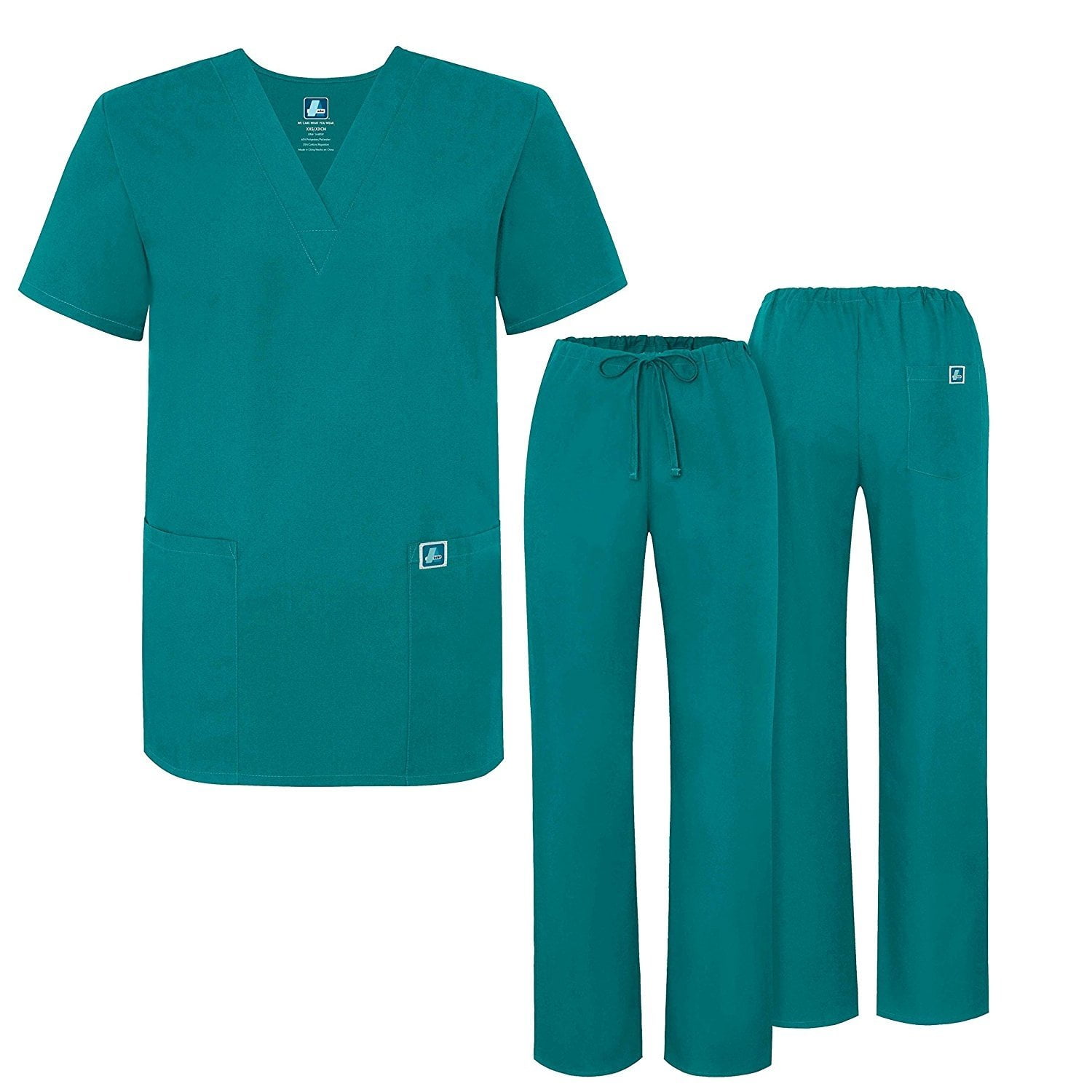 Adar Universal Medical Scrubs Set Medical Uniforms - Unisex Fit 45 ...