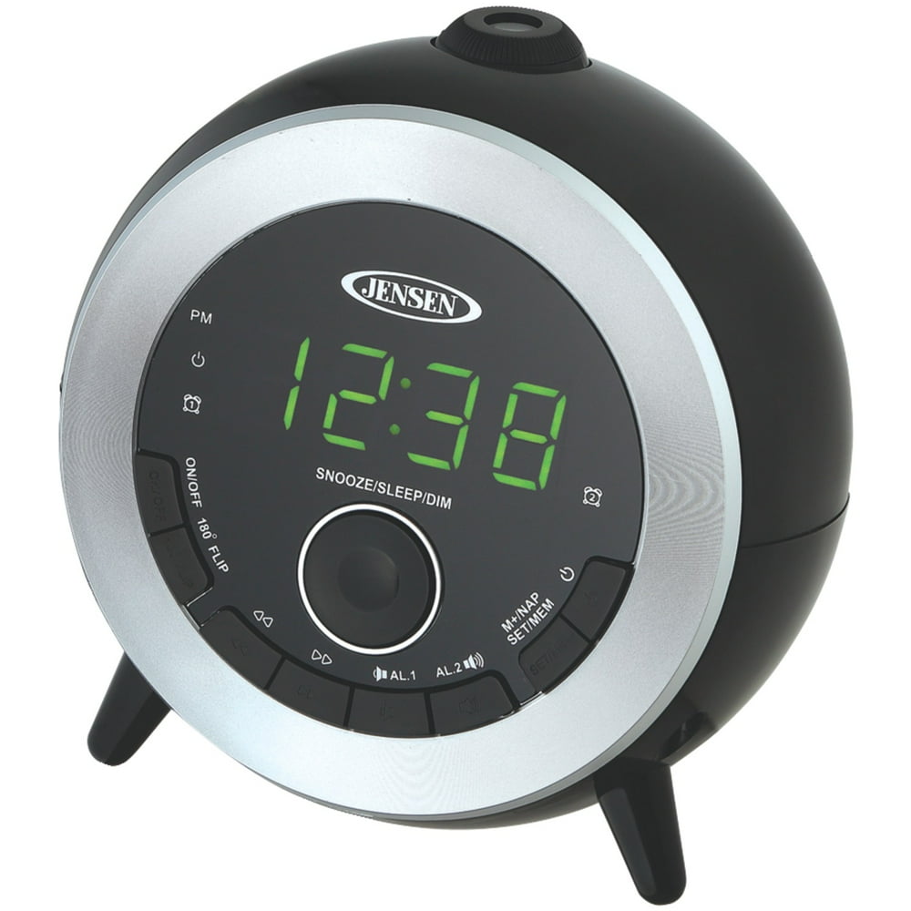 Jensen Jcr 225 Dual Alarm Projection Clock Radio