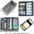 Sock Drawer Organizer Set of 3 Gray, 11" Small Collapsible Fabric ...