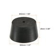 Uxcell 42mm to 50mm w Hole Rubber Tapered Plug for Lab Home Black ...