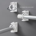 2Pcs Clear Curtain Rod Fixing Hook Adhesive Wall Mount Drapery Brackets ...