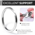 316 Stainless Steel Key Ring Set, Marine Grade Rustproof Flat Split ...