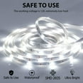 10ft USB LED Rope Light, Waterproof Flexible Strip, Warm White Light ...
