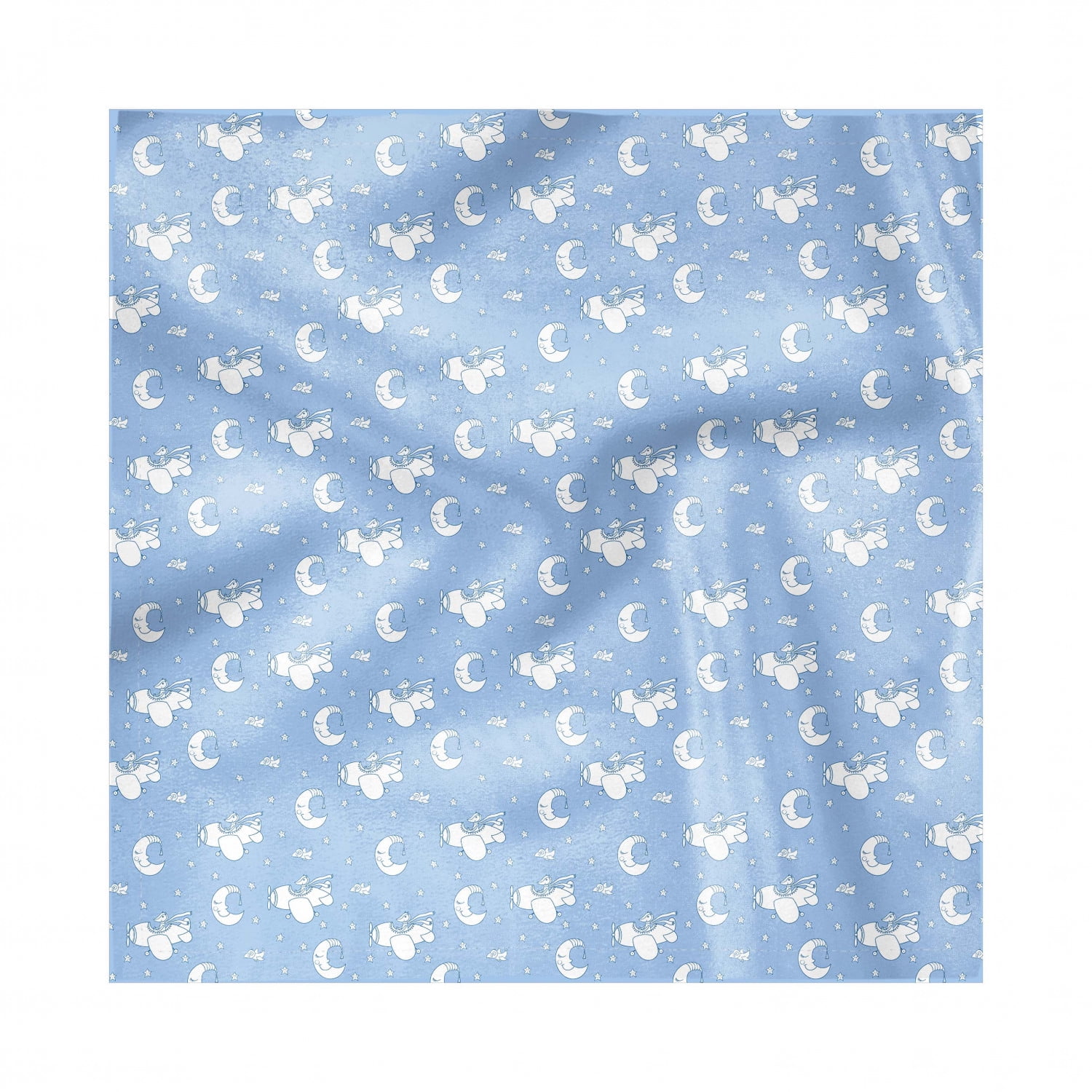 Nursery Airplane Decorative Satin Napkins Set of 4, Funny Fox Pilot on ...