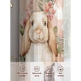 Easter Rabbits Sheer Curtains 2 Panels Set Watercolor Bunny Eggs Coffee ...