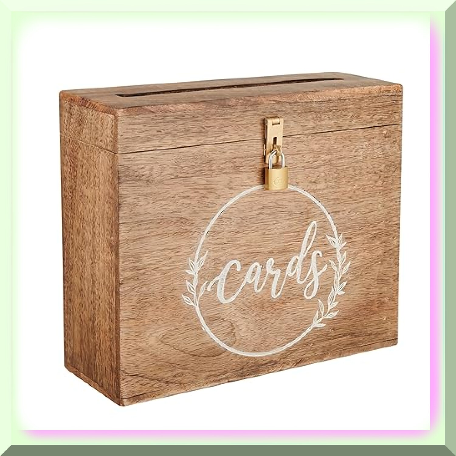 Wedding Card Boxes For Reception Honey Moon Fund Rustic Wood Box With ...