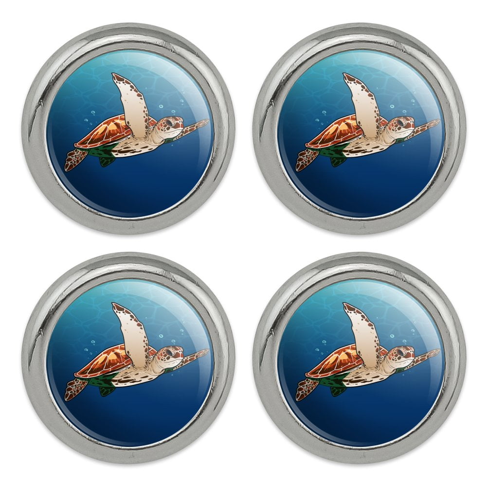 Sea Turtle Swimming in Ocean Metal Craft Sewing Novelty Buttons - Set ...