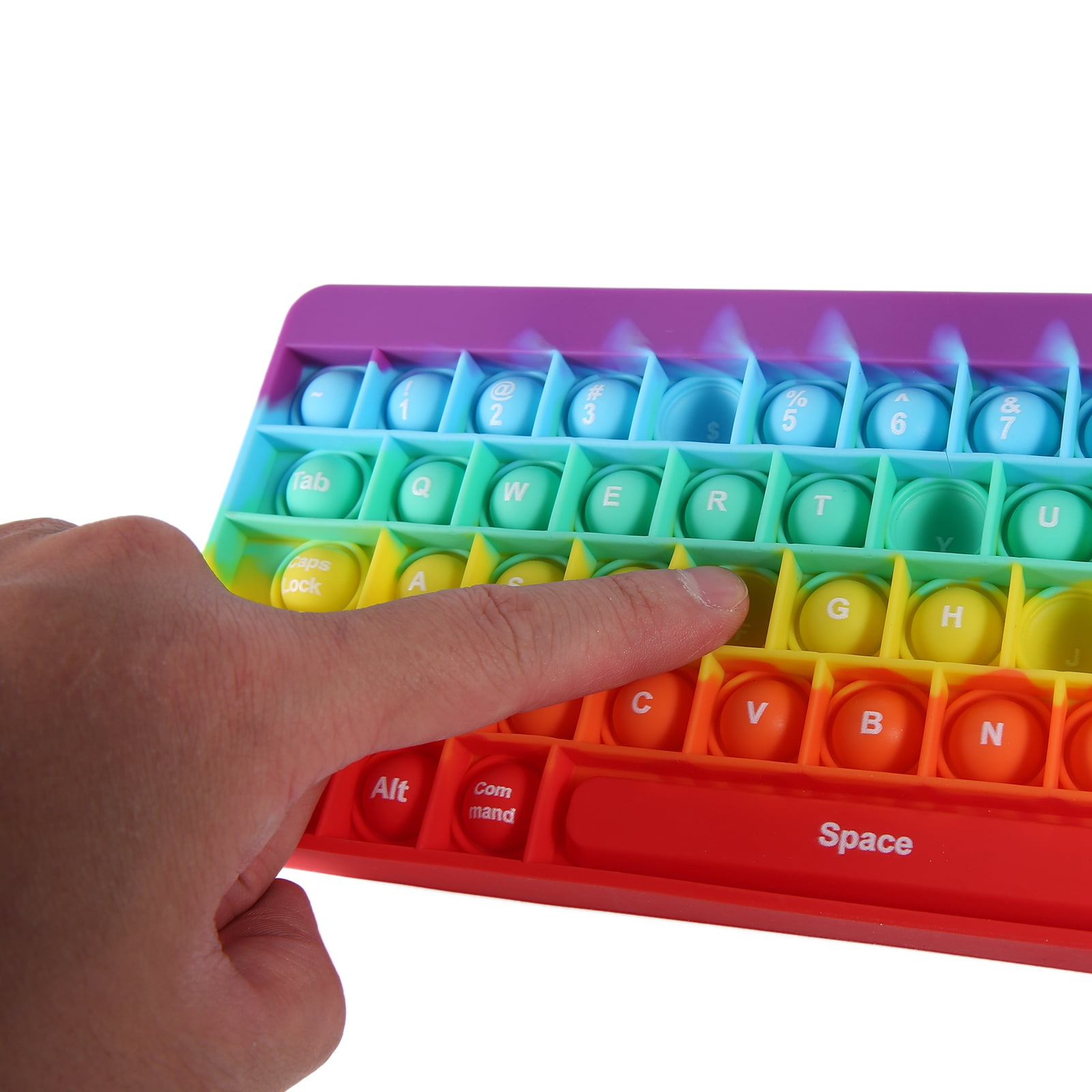 Buy Keyboard Fidget Pop Toy Sensory Alphabet Poppet Toy Silicone Bubble ...