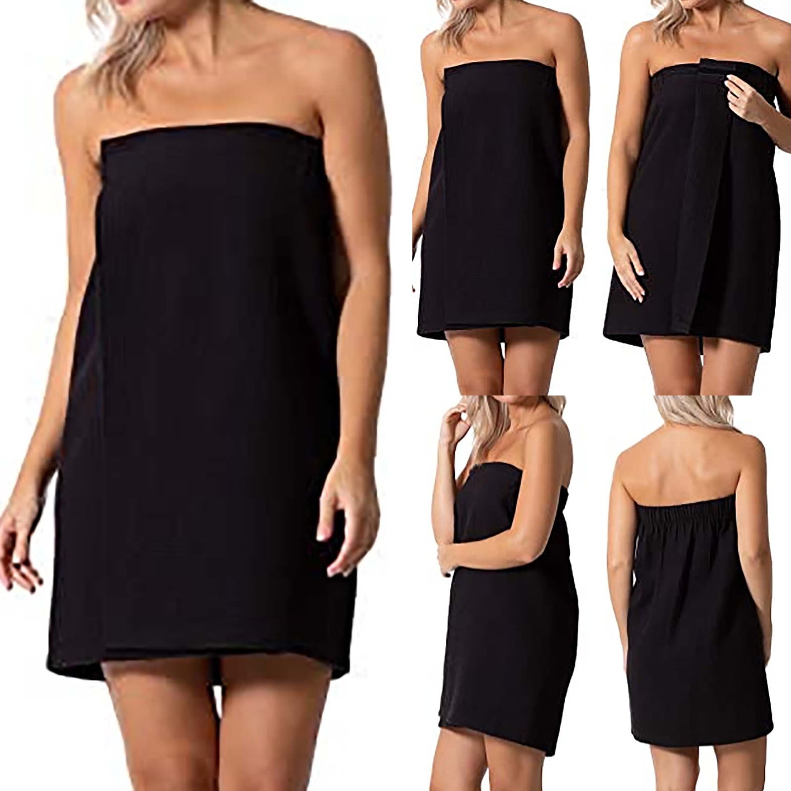 Lilgiuy Women Plus Size Skirt Fashion Casual Bath Towel Solid Color ...