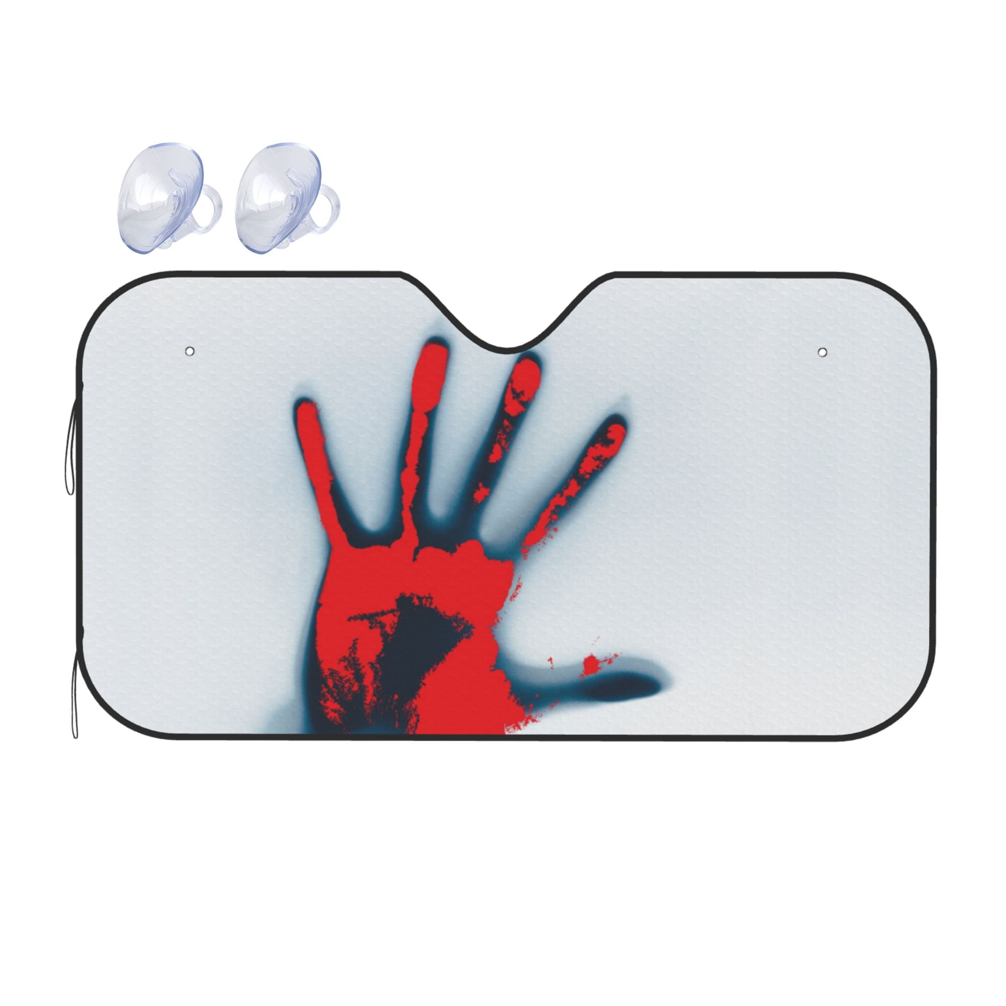 DouZhe Car Sunshades for Windshield, Bloody Hand Smeared Blood Pattern ...