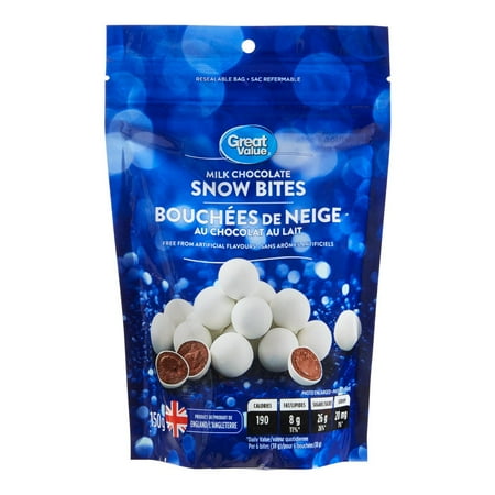 Great Value Milk Chocolate Snow Bites, 150 g - Walmart.ca