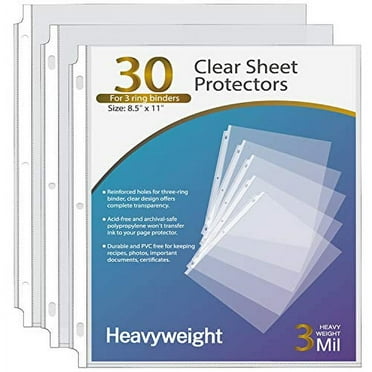 100PCS Sheet Protectors,9x12 Inch Heavy Duty Page Protectors,Non-Glare ...