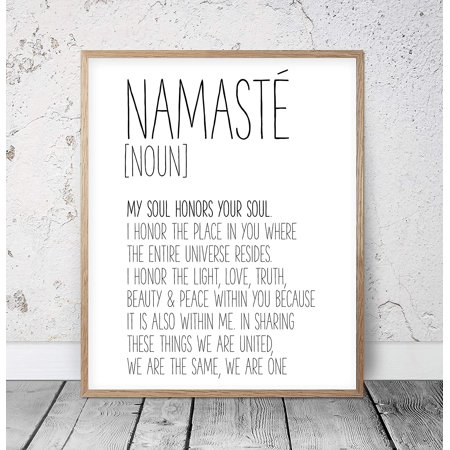Namaste Sign Definition Print Namaste Wall Art Yoga Gifts Namaste Gift ...