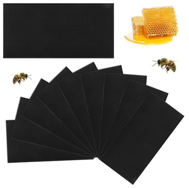 SURJDE Wax Foundation for Bee Hive Foundation Sheet 10PCS 16.73x8.35 ...