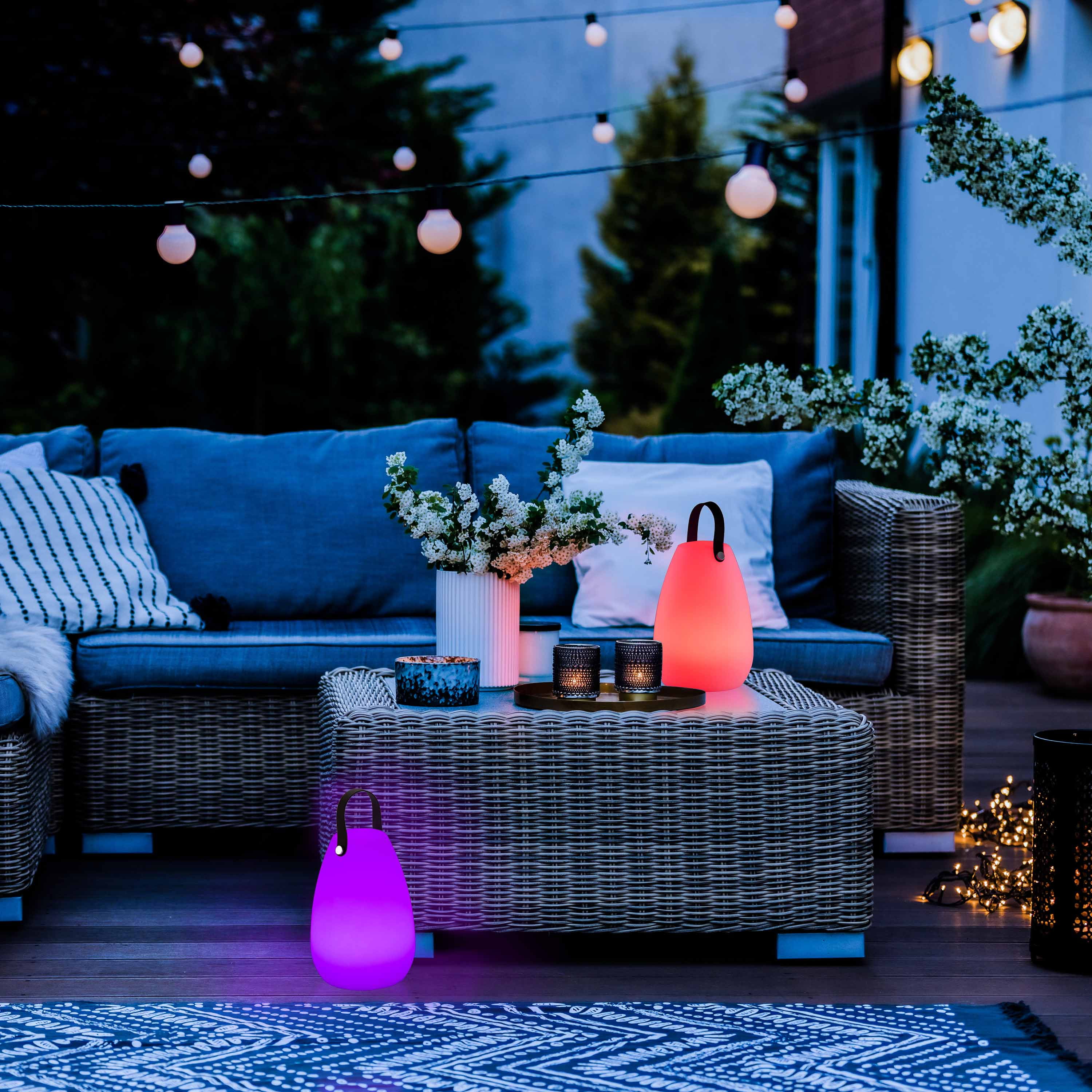 Seville Classics GloGlobe Wireless LED Color Changing Lantern, 2 pack ...