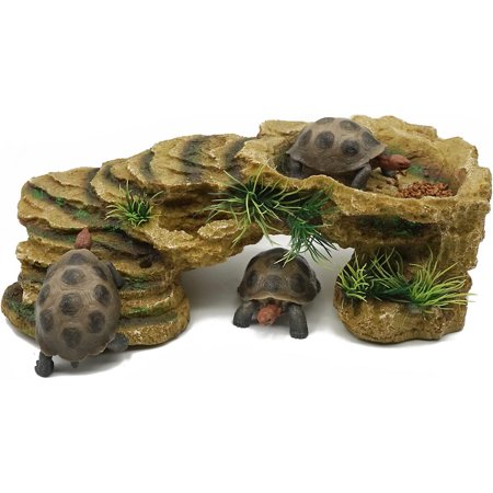 Lepai Turtle Platform Reptile Platform Imitation Rock Terrarium Resin ...