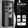 Riflewell Biometric Gun Safe for Home, 3-5 Rifle Storage with Mute ...