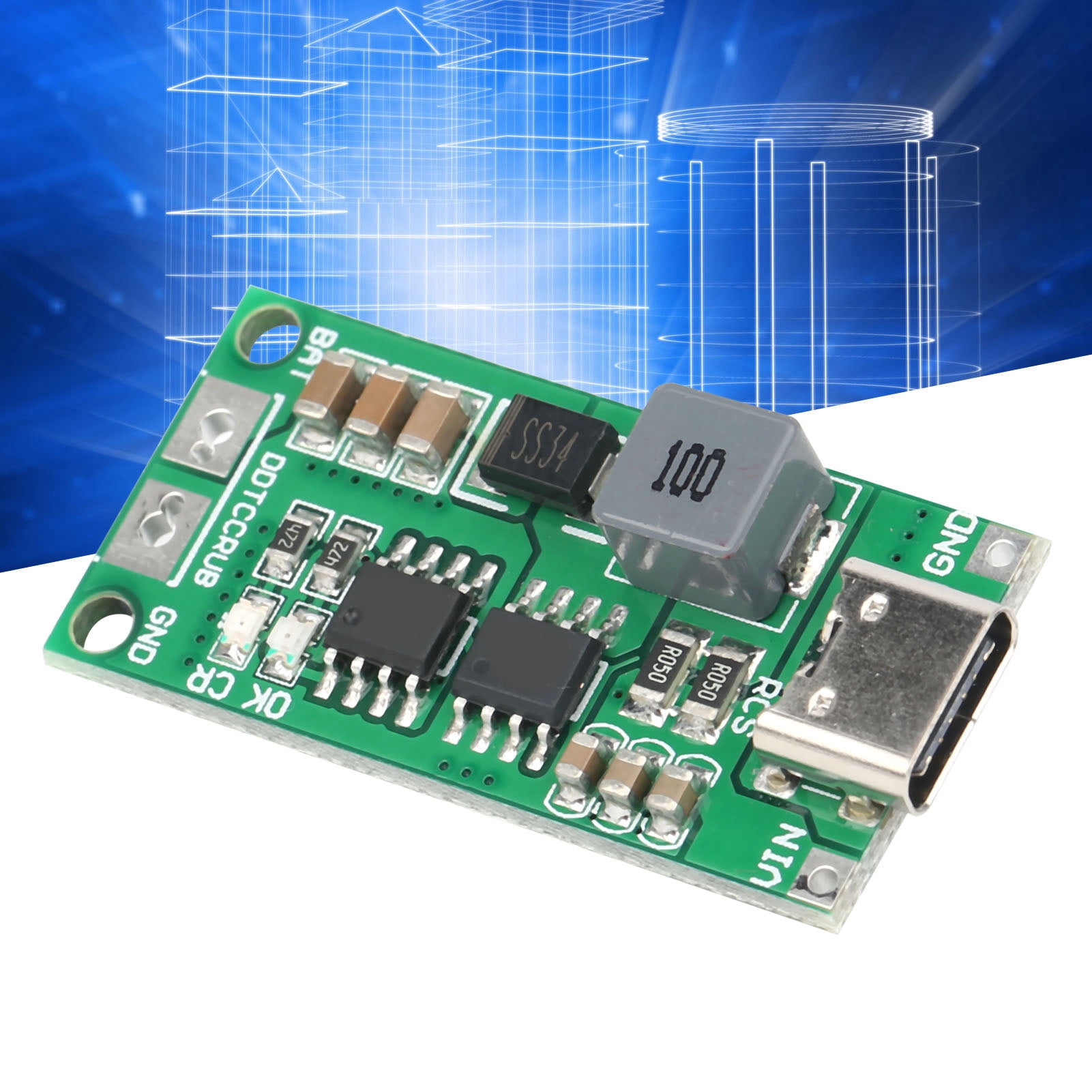 Ccdes Step Up Boost Li‑ion Battery Charger Module Battery Charger Board ...