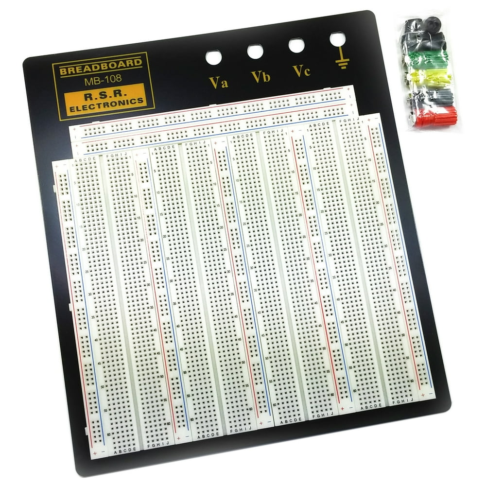 Solderless Breadboard MB108 10.2" x 9.4", 3220 tie points, 4 binding ...