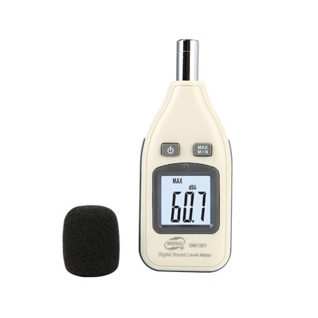Digital sound level meter recording decibels, 30-130 dB SHARKDOOK ...