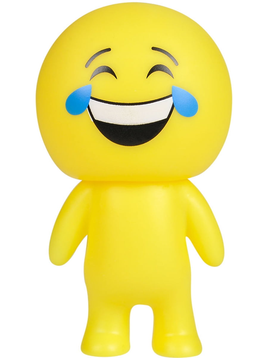 RI Novelty Yellow Crying And Laughing Emoticon Emoji Squeaky Squeeze ...