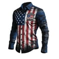 America 250 Merchandise Mens Long Sleeve Button Down Independence Day ...